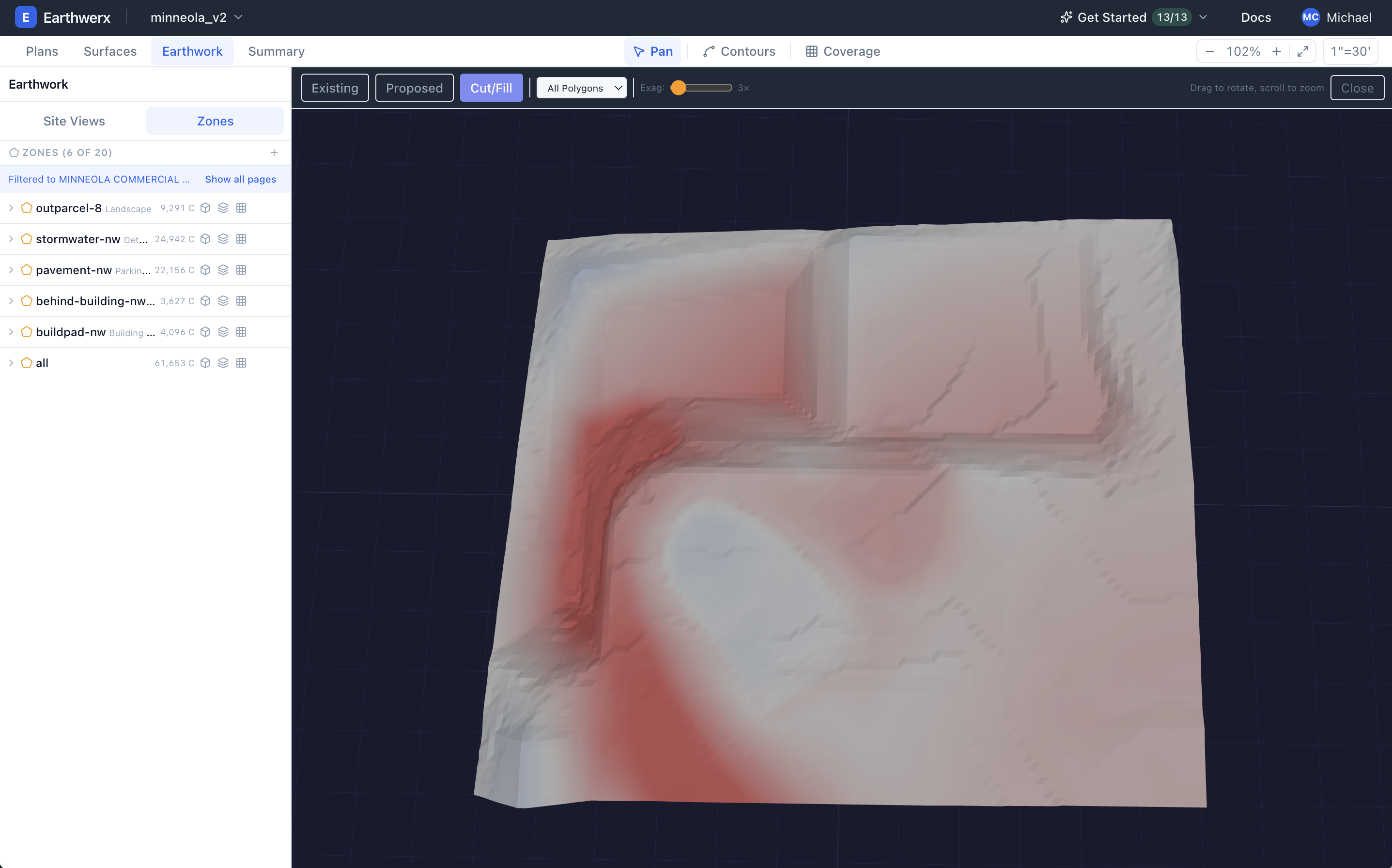 Cubage — Cut/fill takeoffs from a PDF in minutes